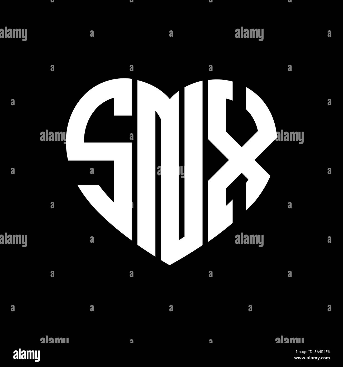 SNX Unique modern flat abstract geometric initials vector letter logo ...