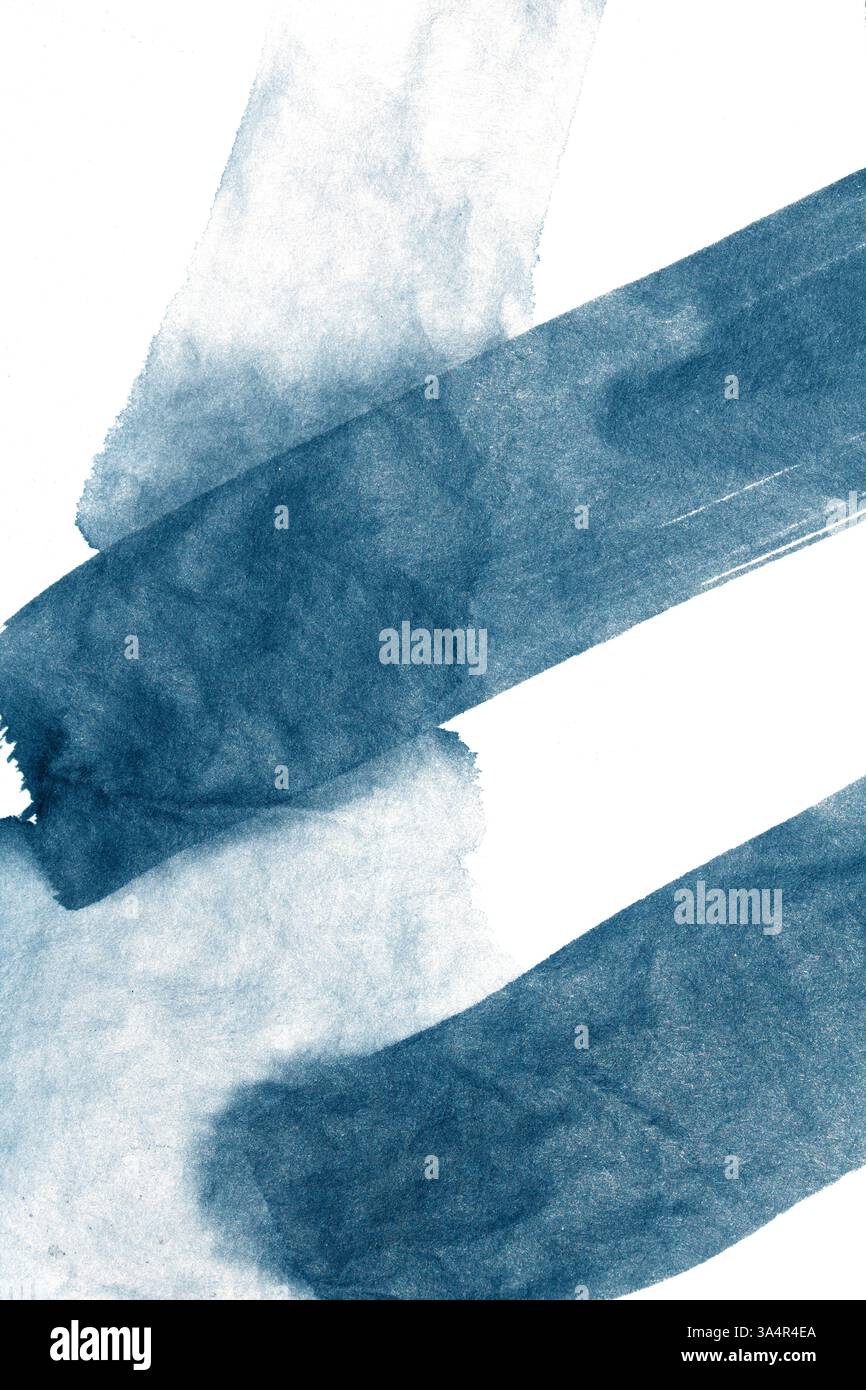 Monochrome Blue Ink Wash Gentle Gradient Background with Splash Drip ...