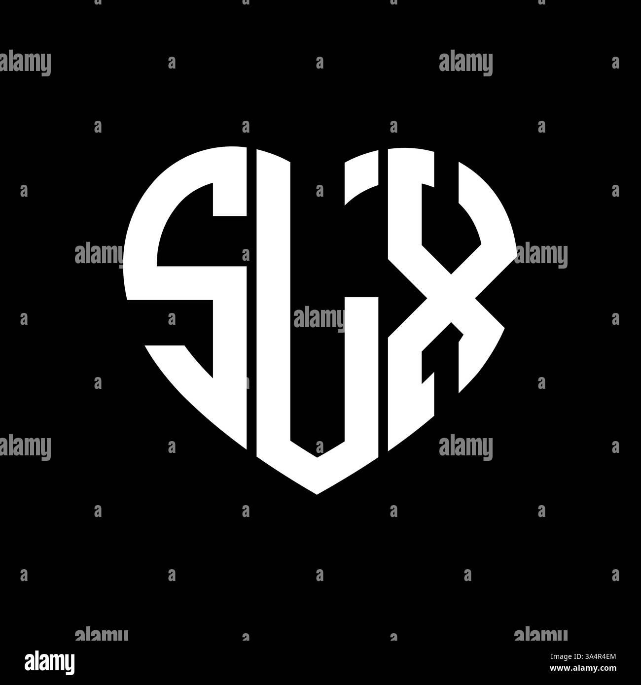 SLX Unique modern flat abstract geometric initials vector letter logo ...