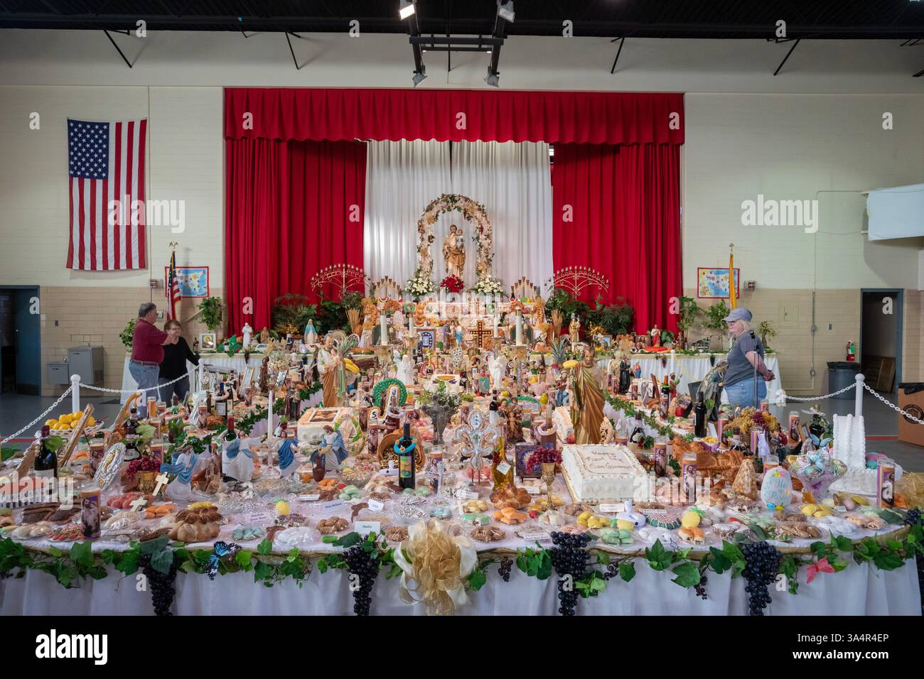Gretna, Louisiana, USA. 18th Mar, 2025. The St. Joseph Day altar at St ...