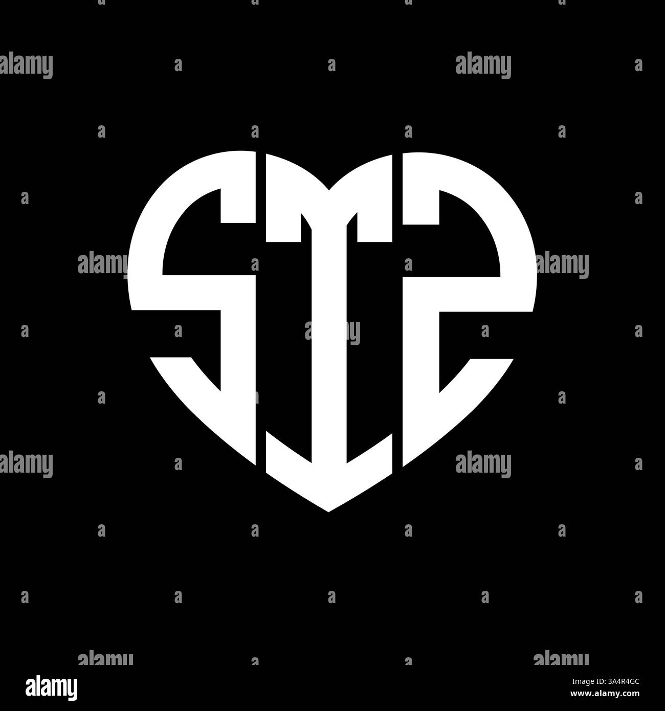 STZ Unique modern flat abstract geometric initials vector letter logo ...