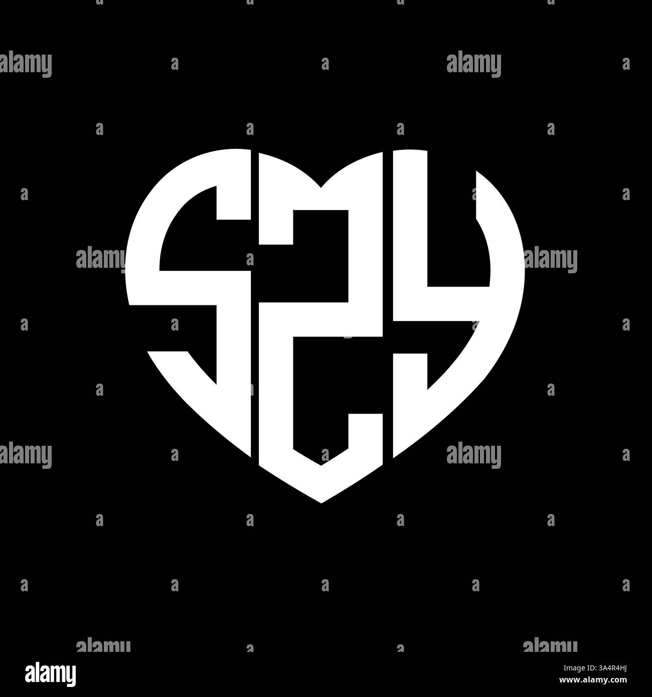 SZY Unique modern flat abstract geometric initials vector letter logo ...