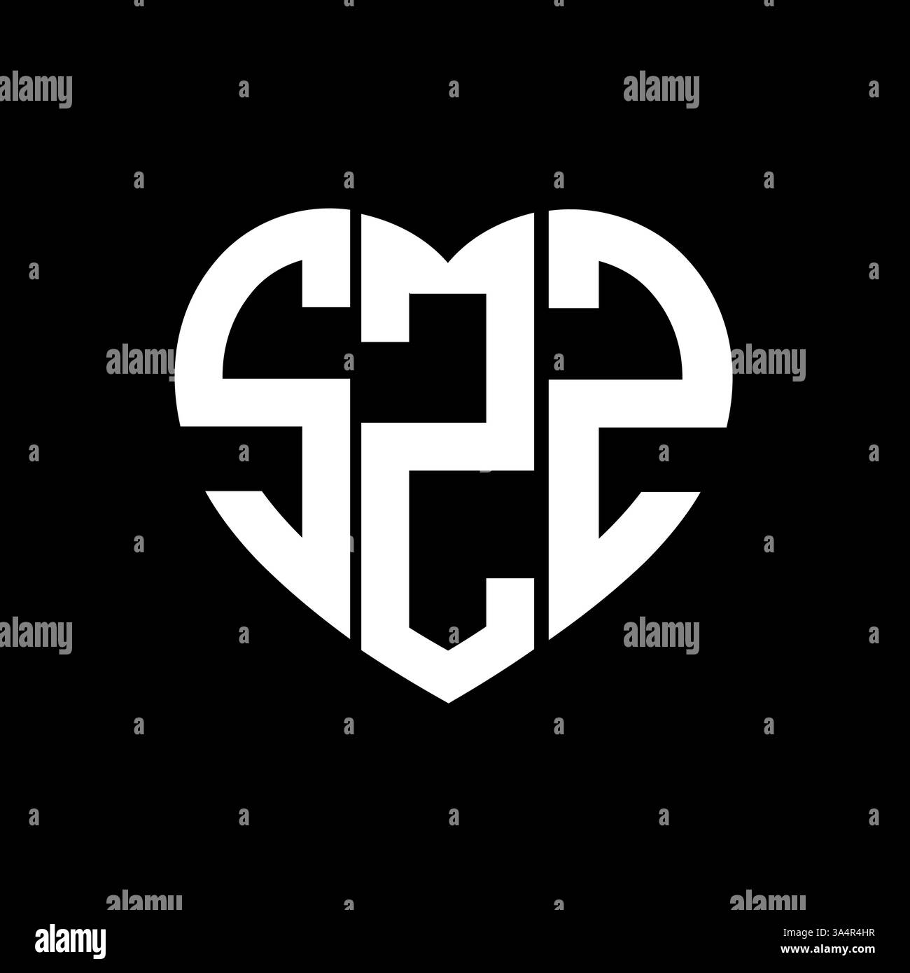 SZZ Unique modern flat abstract geometric initials vector letter logo design. SZZ monogram logo ...