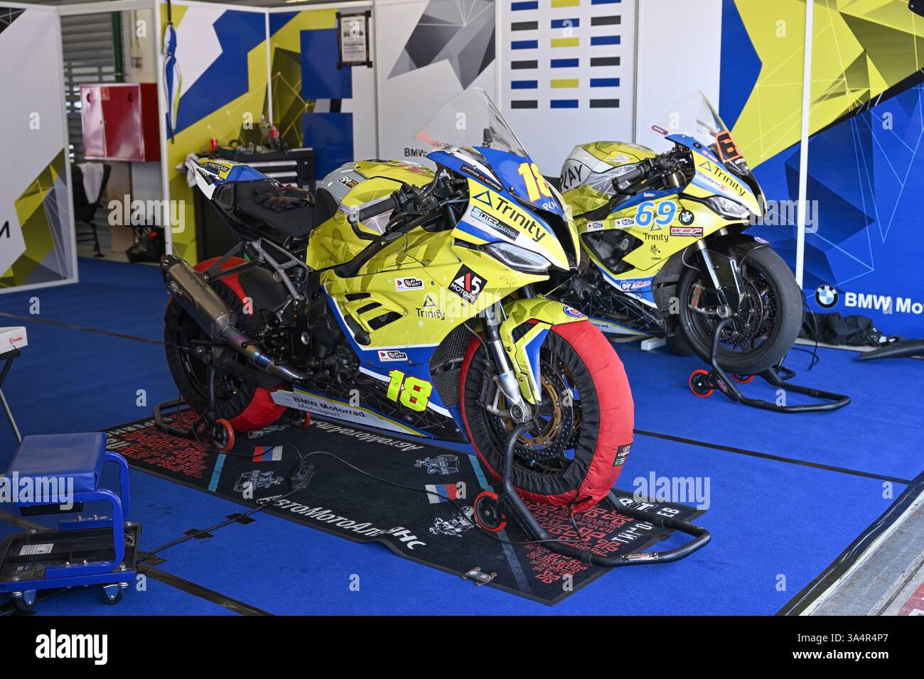 MOSCOW, RUSSIA - JULY 27, 2024: Sport motorcycles are in the sport club ...