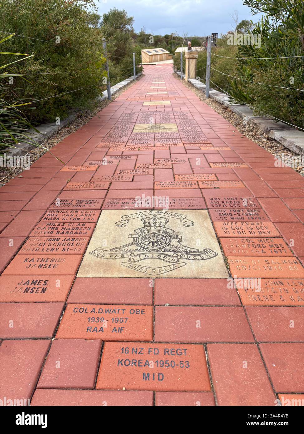 Sydney Harbour National Park; Australian Memorial Walk path with ...