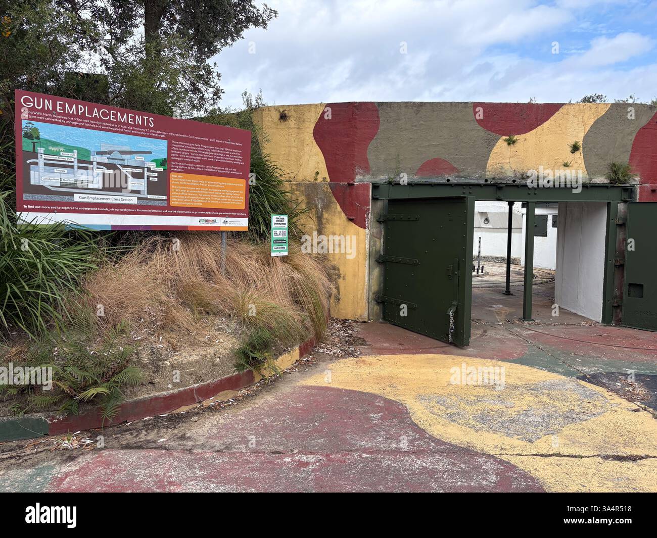 Close-up of Gun Mount Base, Gun Emplacement South interior, North Head ...