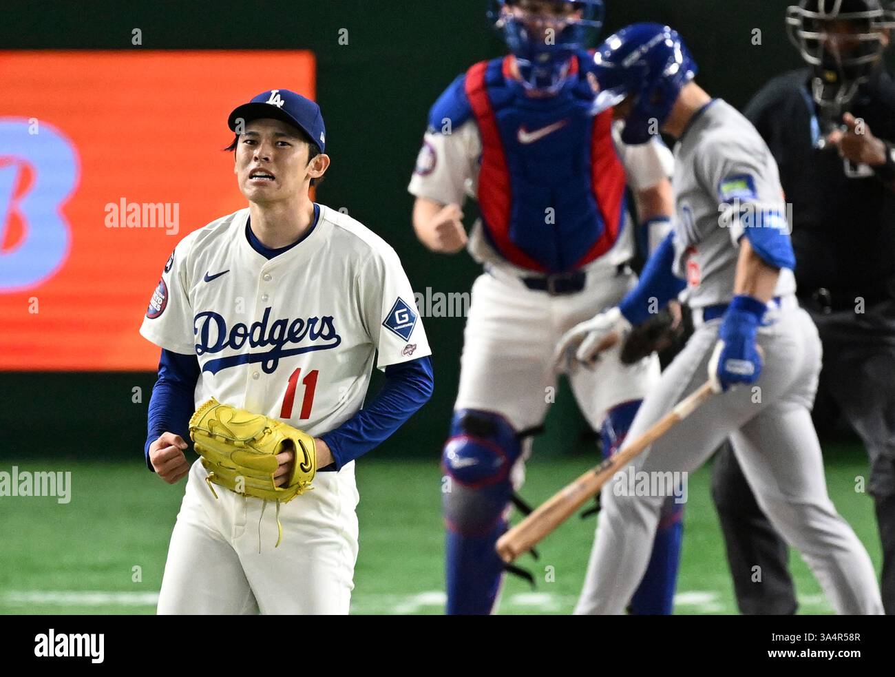 Los Angeles Dodgers starter pitcher Roki Sasaki gets strikesout ...