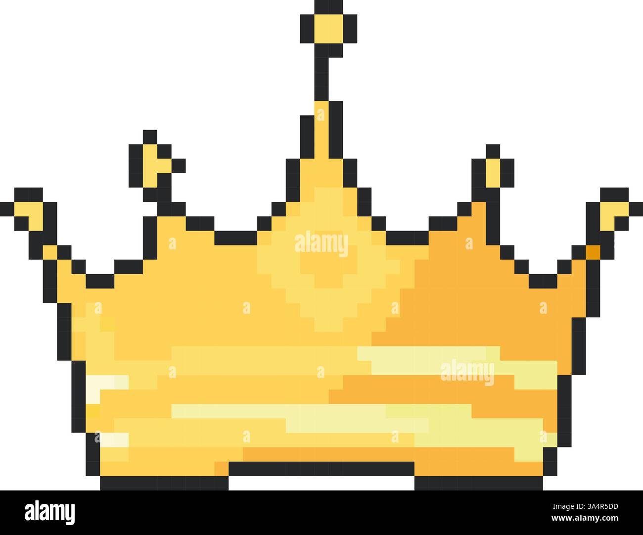 Pixel art crown icon in 8 bit style. Retro 80s,90s video game graphics ...
