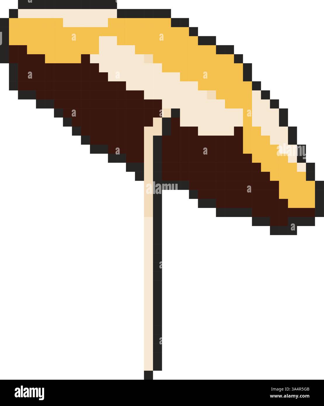 8 bit beach umbrella icon. Pixel art object. Retro 80s,90s video game ...