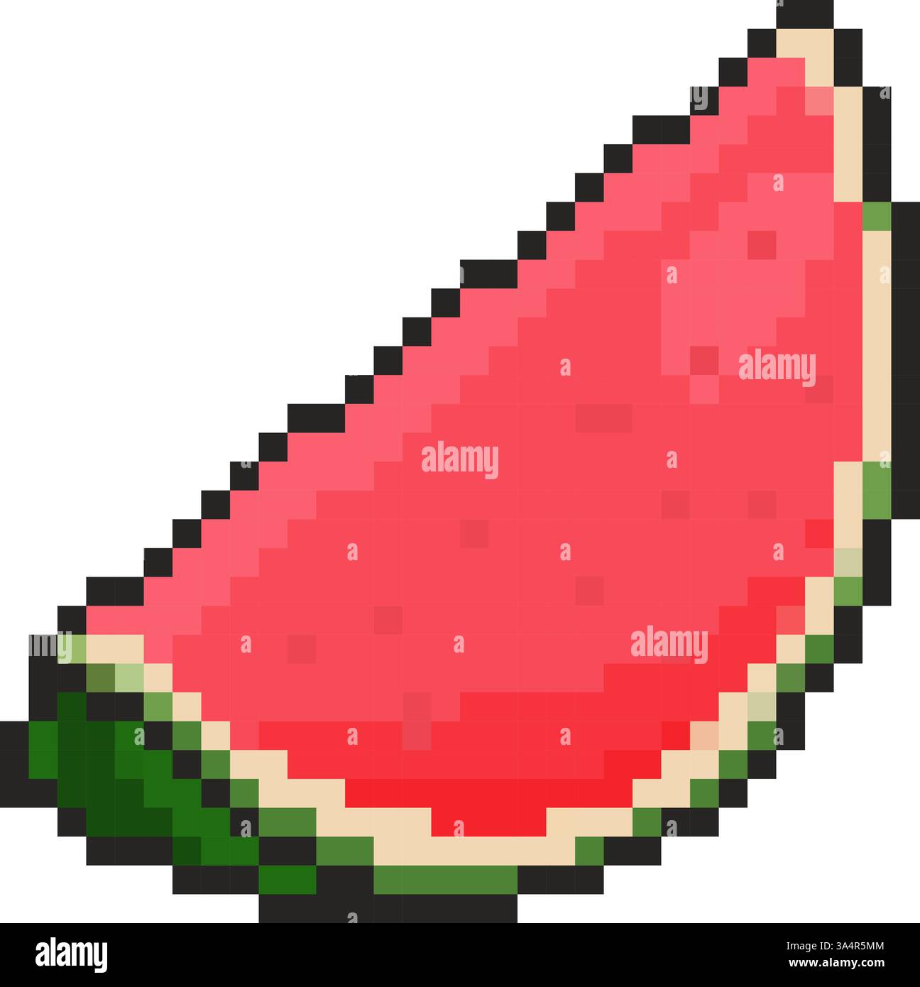 8 bit watermelon icon. Pixel art object. Retro 80s,90s video game ...
