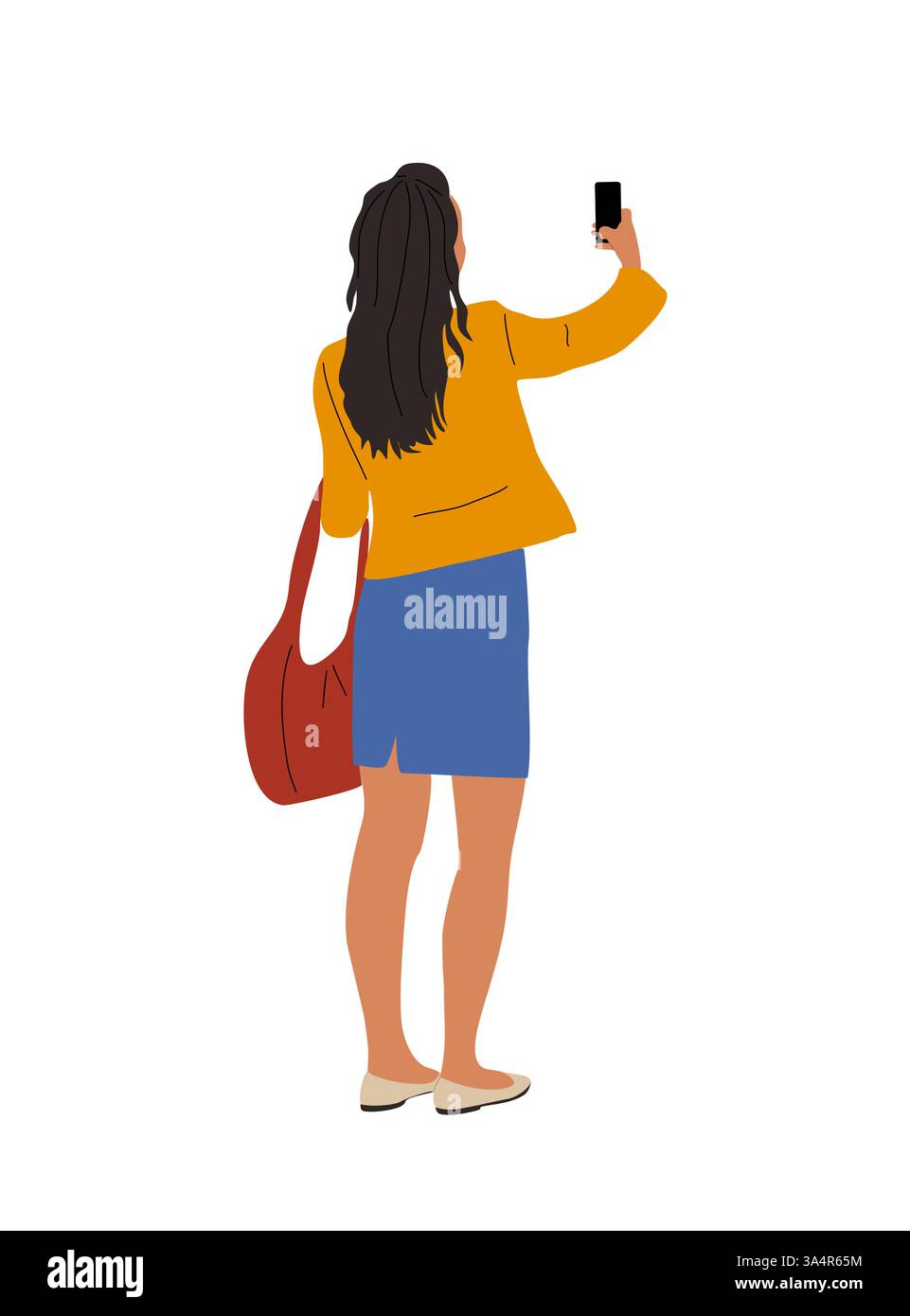 Back view tourist taking picture Stock Vector Images - Alamy