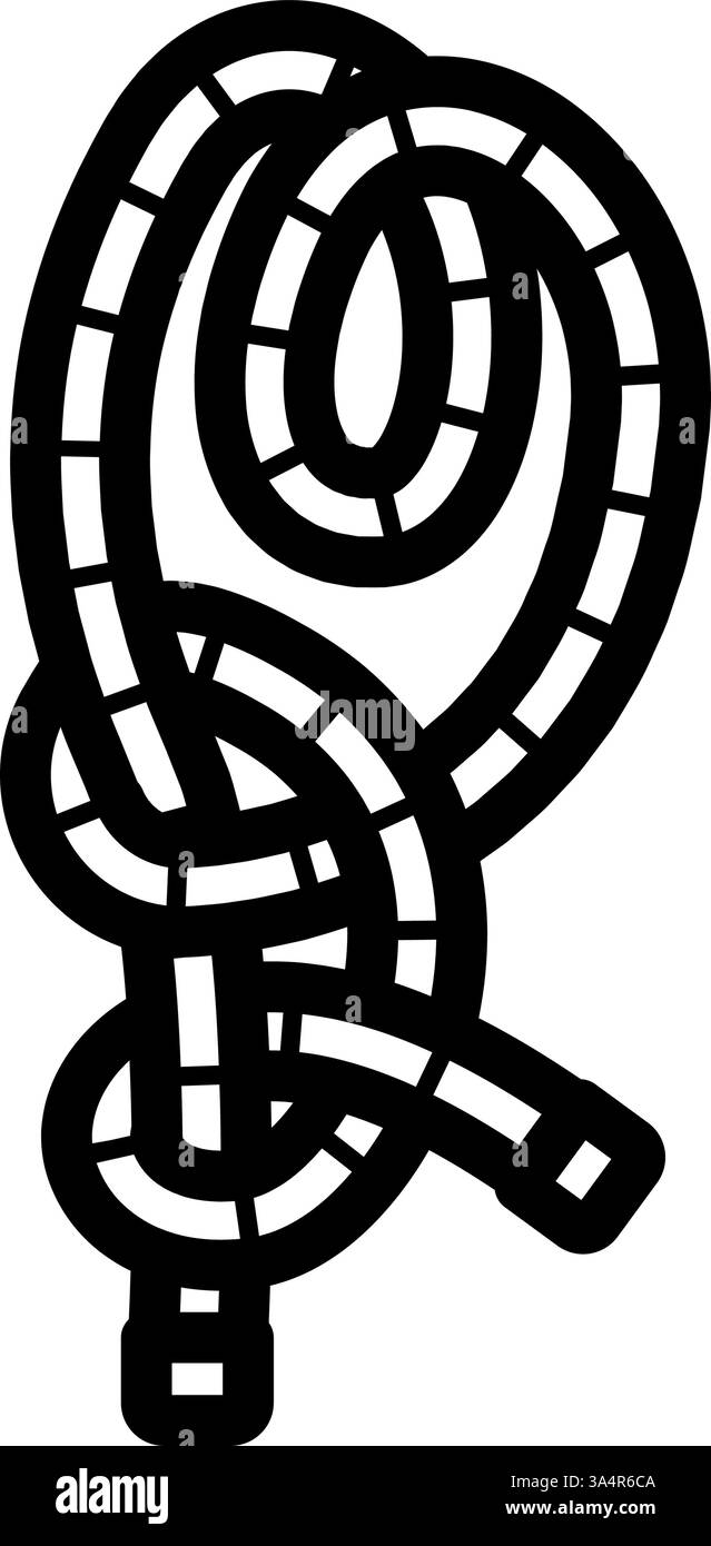 round turn and two half hitches line icon vector illustration Stock ...