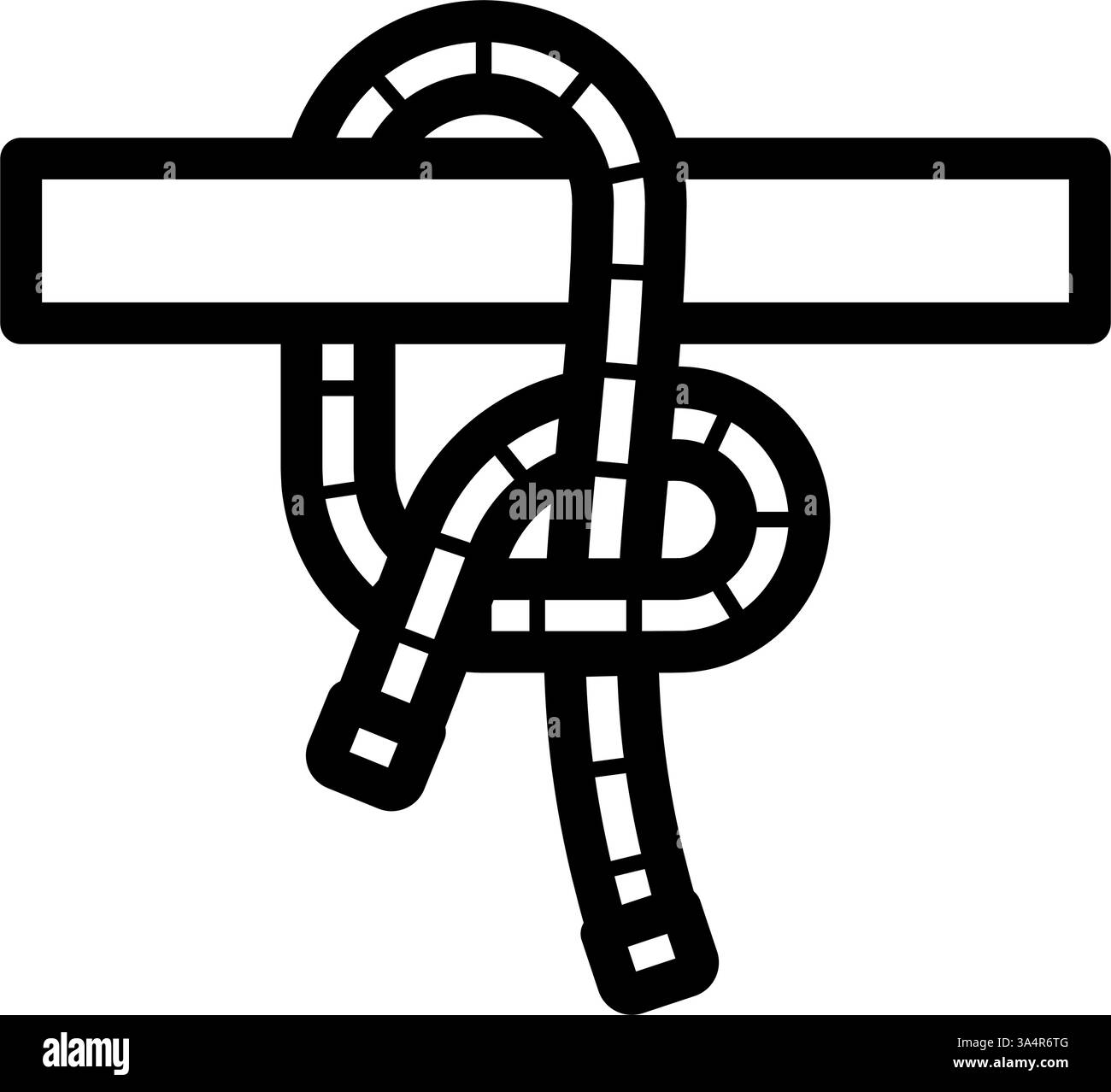 half hitch nautical knot line icon vector illustration Stock Vector ...