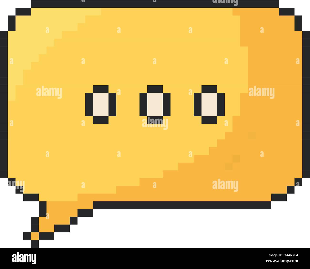 8 bit speech bubble icon. Pixel art object. Old school computer graphic style Stock Vector Image ...