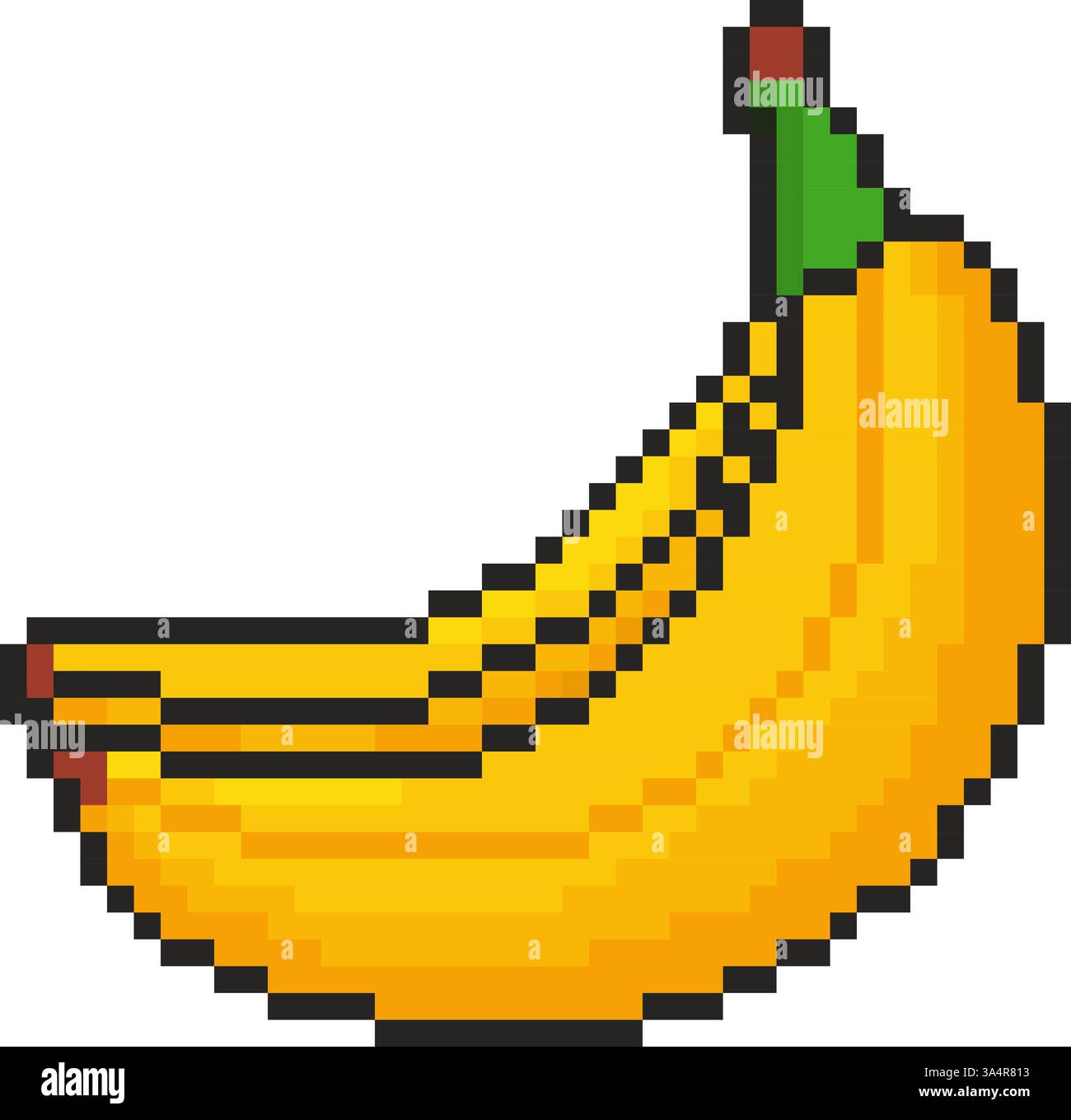 8 bit bananas icon. Pixel art object. Old school computer graphic style ...