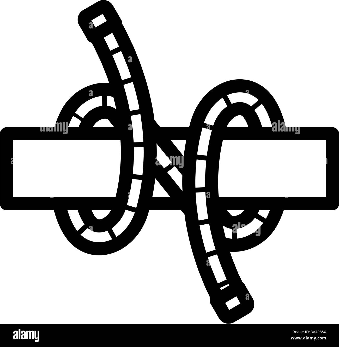 clove hitch nautical knot line icon vector illustration Stock Vector ...