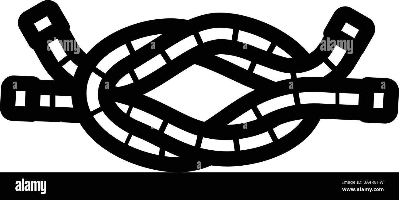 square knot nautical line icon vector illustration Stock Vector Image ...