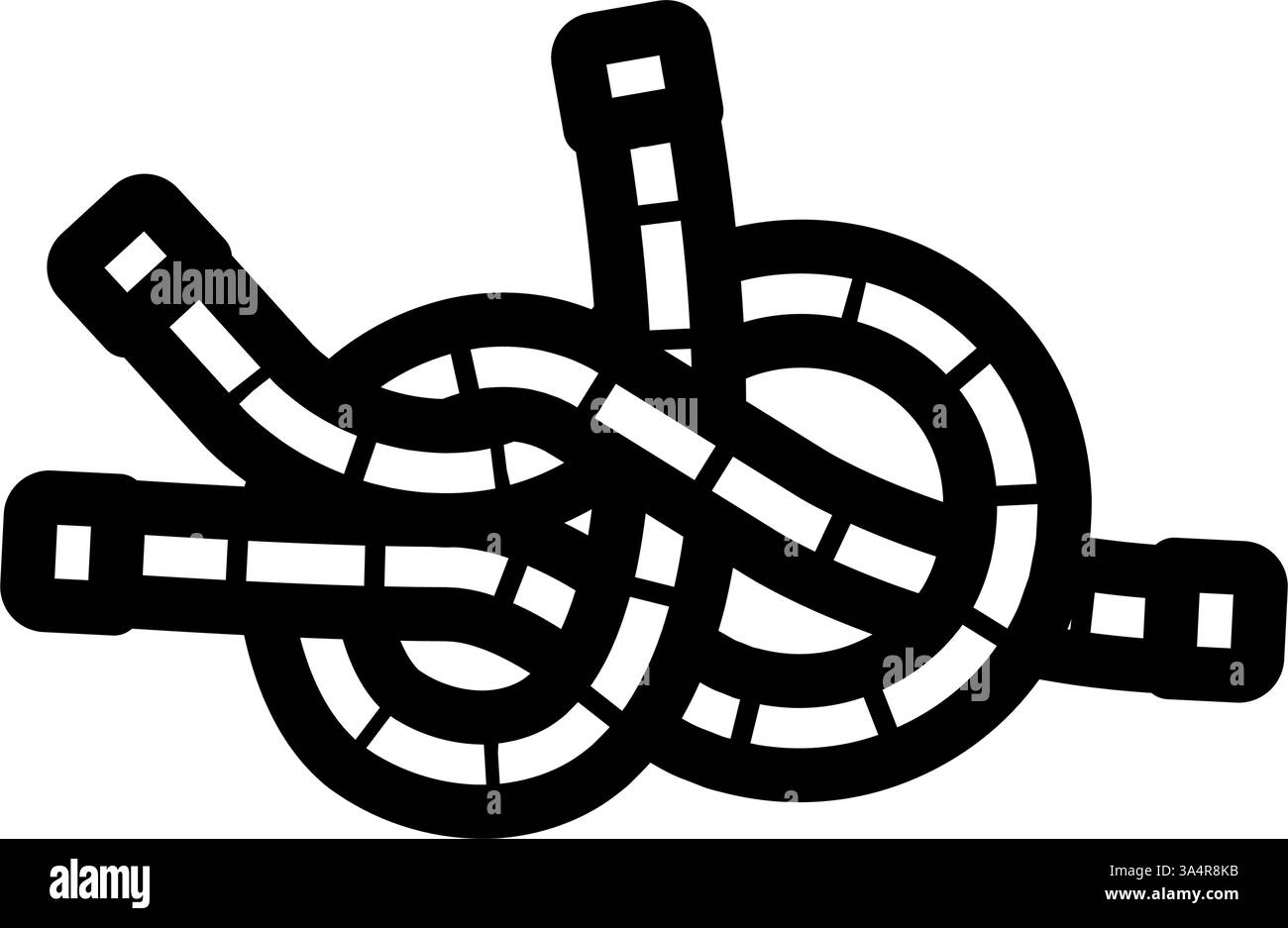 sheet bend nautical knot line icon vector illustration Stock Vector ...