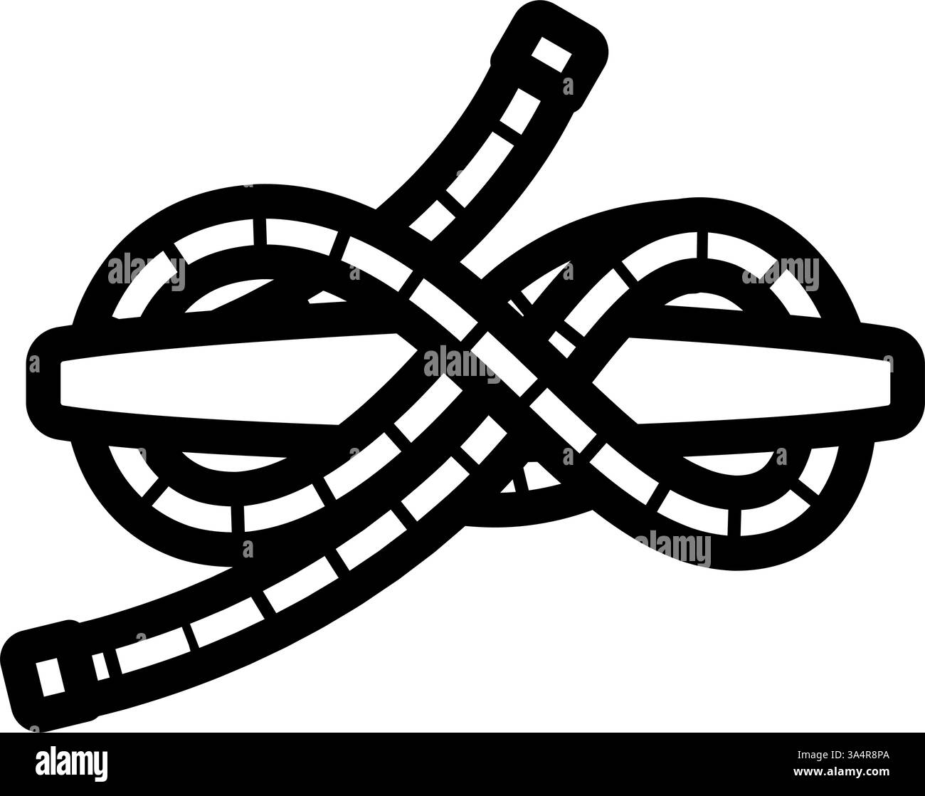 cleat hitch nautical knot line icon vector illustration Stock Vector ...