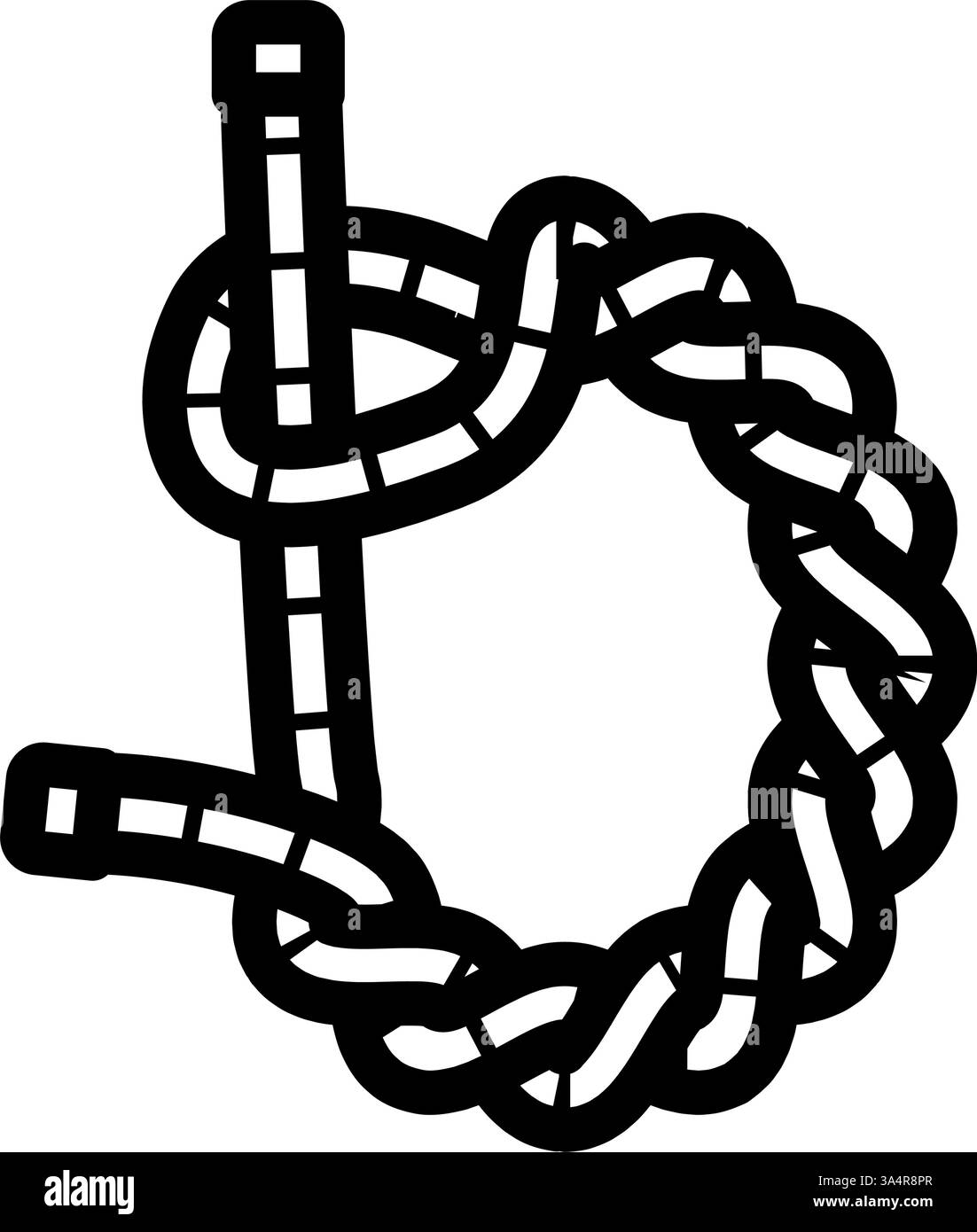 timber hitch nautical knot line icon vector illustration Stock Vector ...