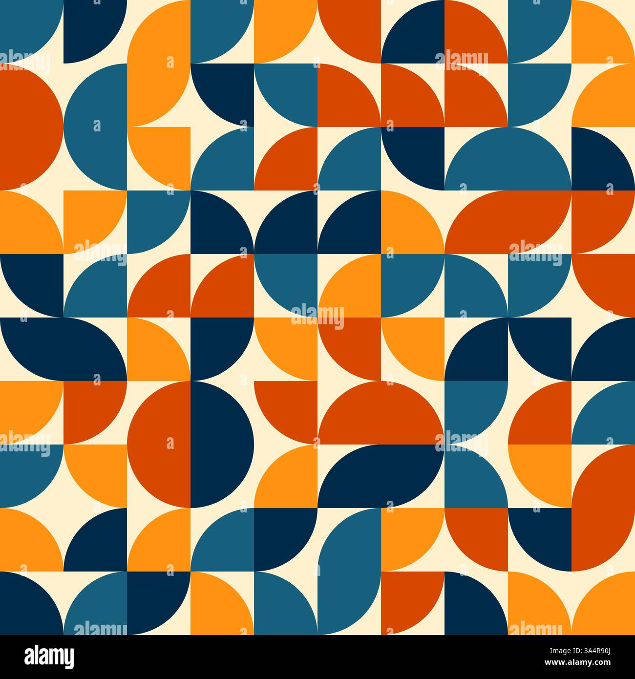 Abstract geometric background, Bauhaus style elements in random order ...