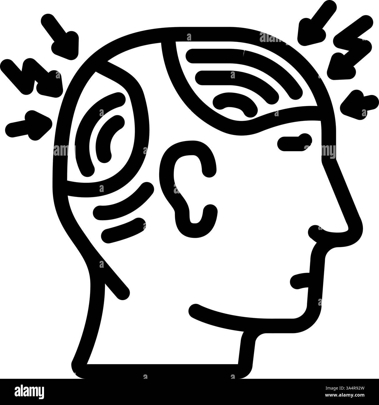 headache diagnosis neurologist line icon vector illustration Stock ...