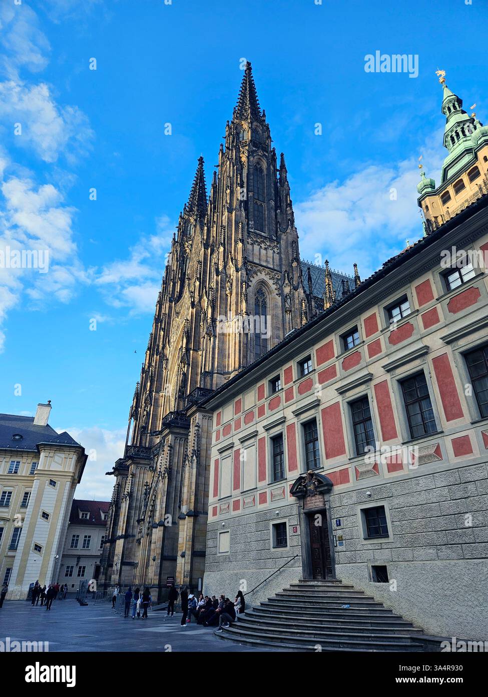 St. Vitus Cathedral in Prague, showcasing its Gothic architecture ...