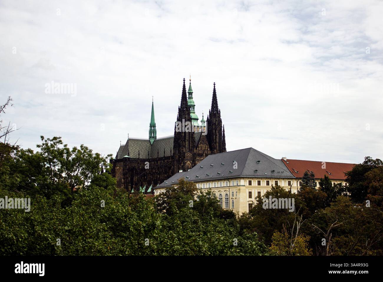 St. Vitus Cathedral in Prague, showcasing its Gothic architecture ...