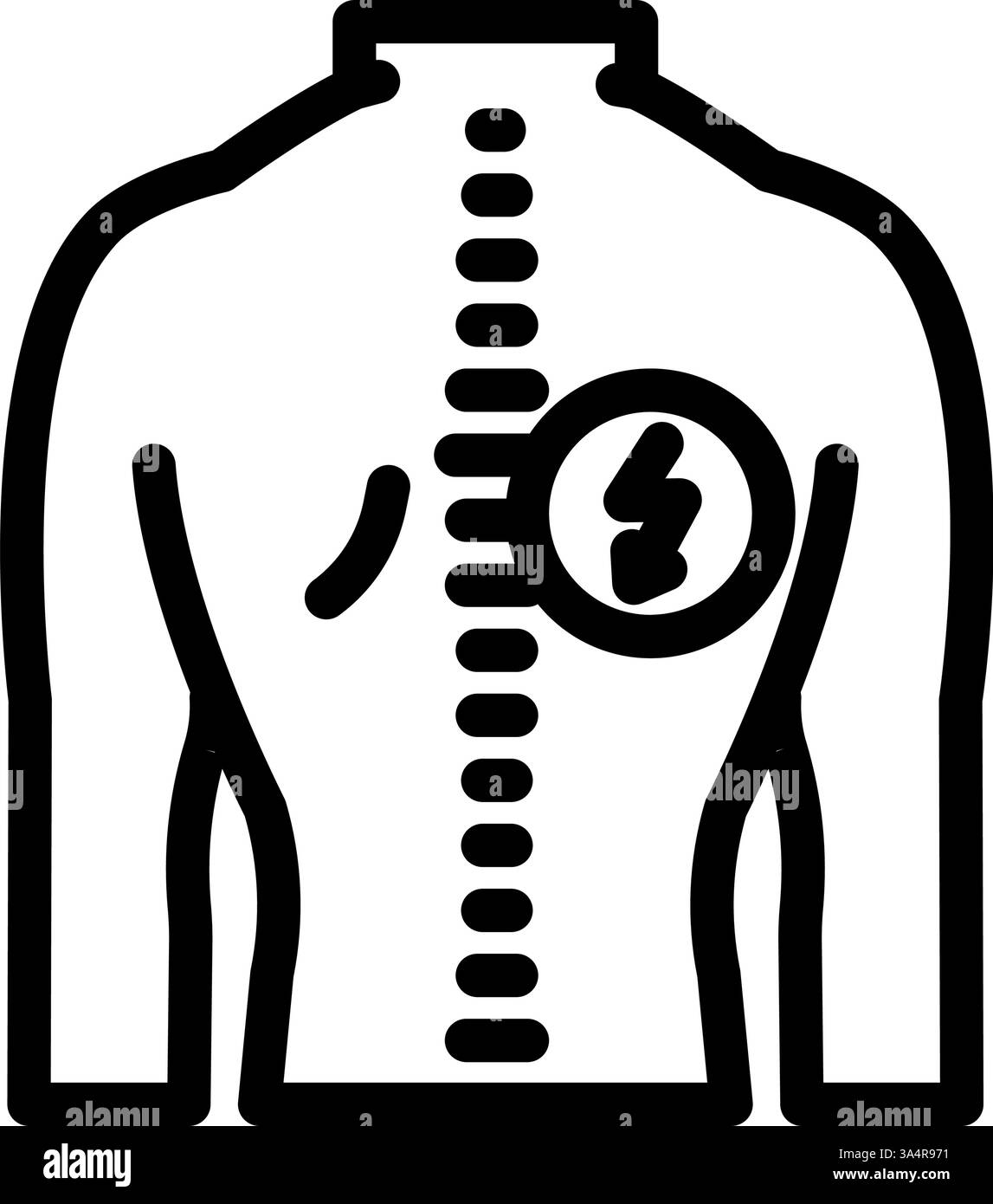 spinal cord analysis line icon vector illustration Stock Vector Image ...