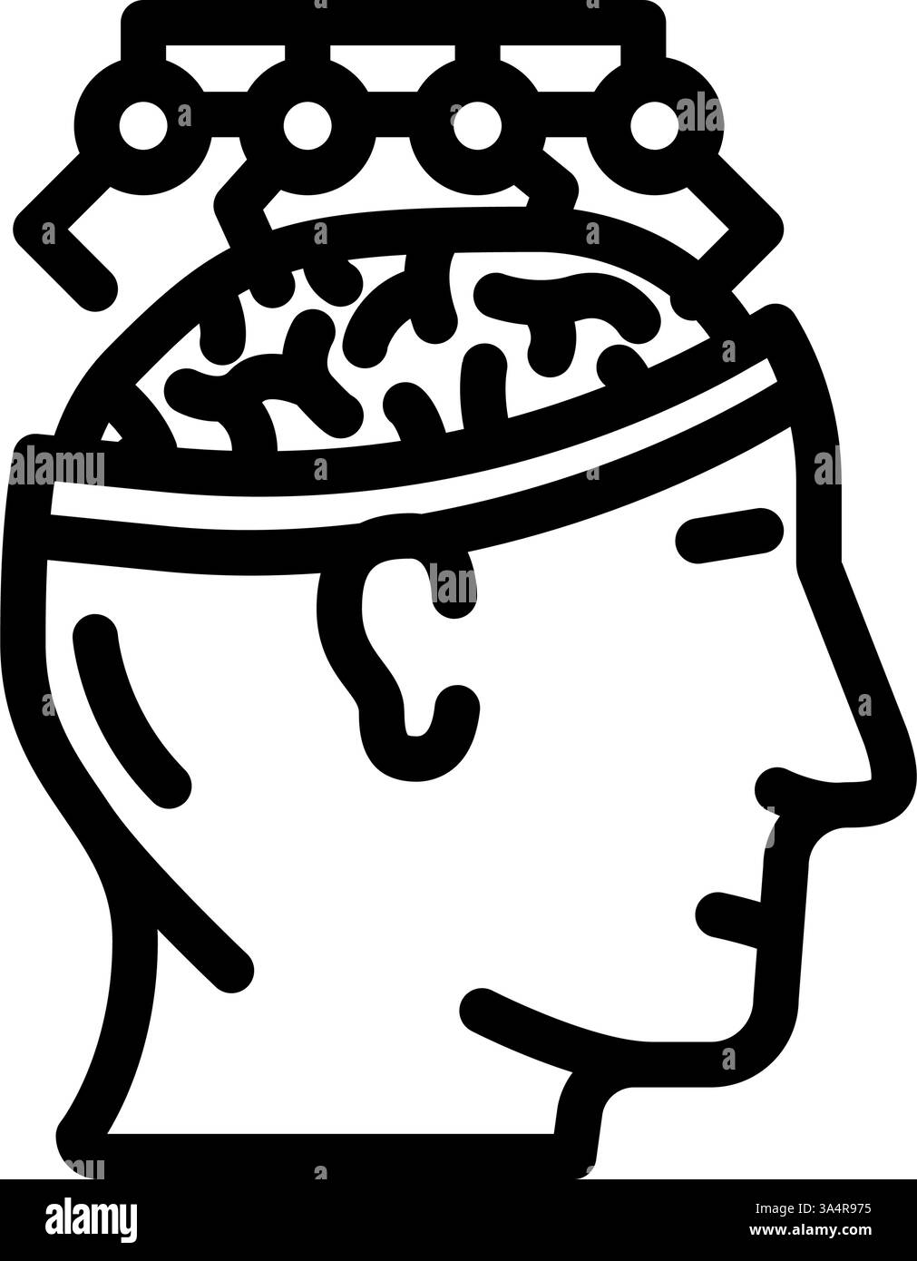 neurosurgery health line icon vector illustration Stock Vector Image ...