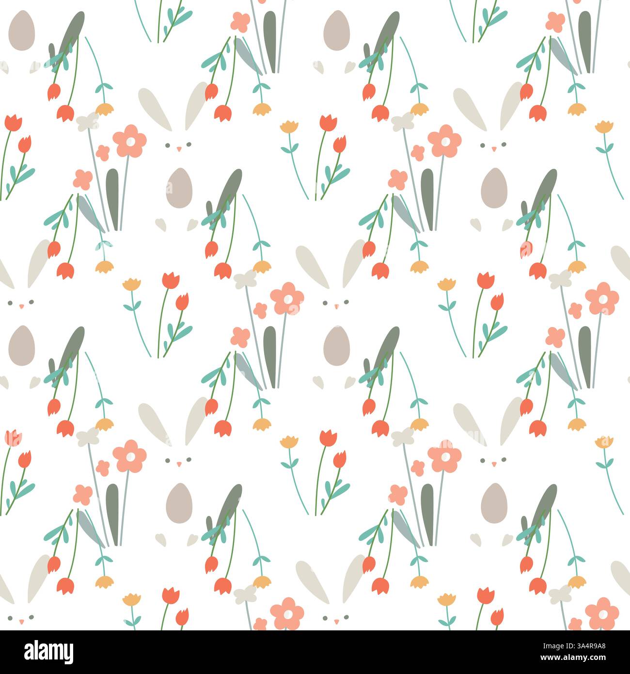 Seamless pattern with Easter elements. Spring background for surface ...