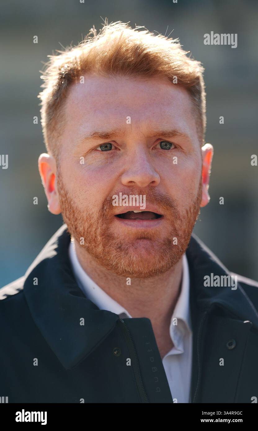 Social Democrats' Gary Gannon speaking to media at Leinster House ...