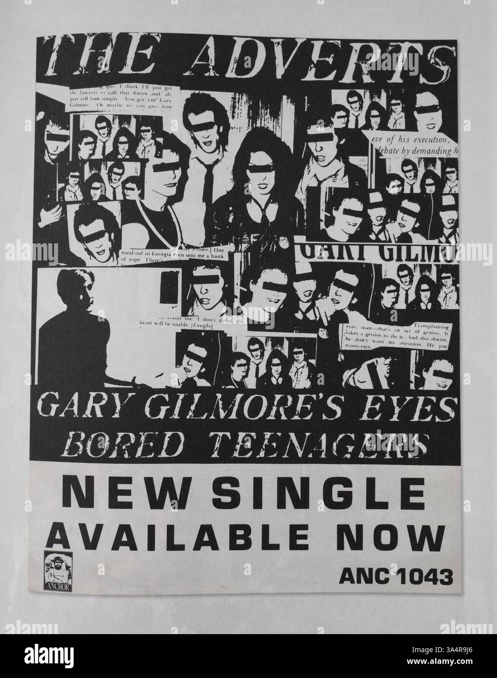 Advert for Gary Gilmores Eyes by The Adverts Pa unk Rock Group in 1970s ...
