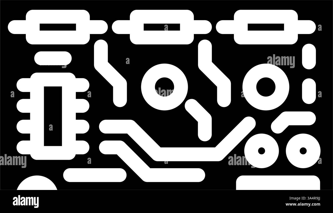 circuit board ai integration glyph icon vector illustration Stock Vector Image & Art - Alamy