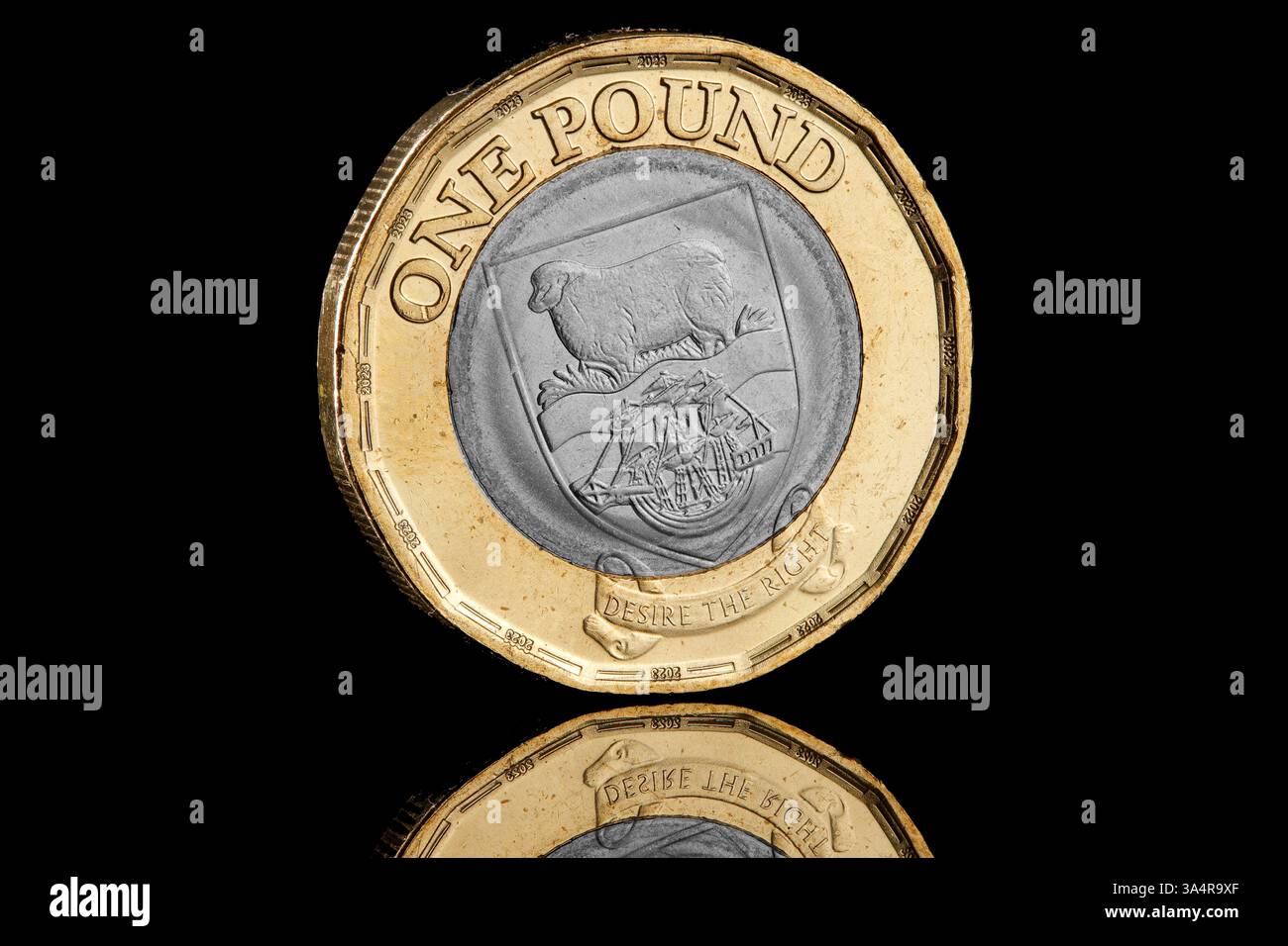 The first Falkland Islands One Pound coin to feature King Charles III ...