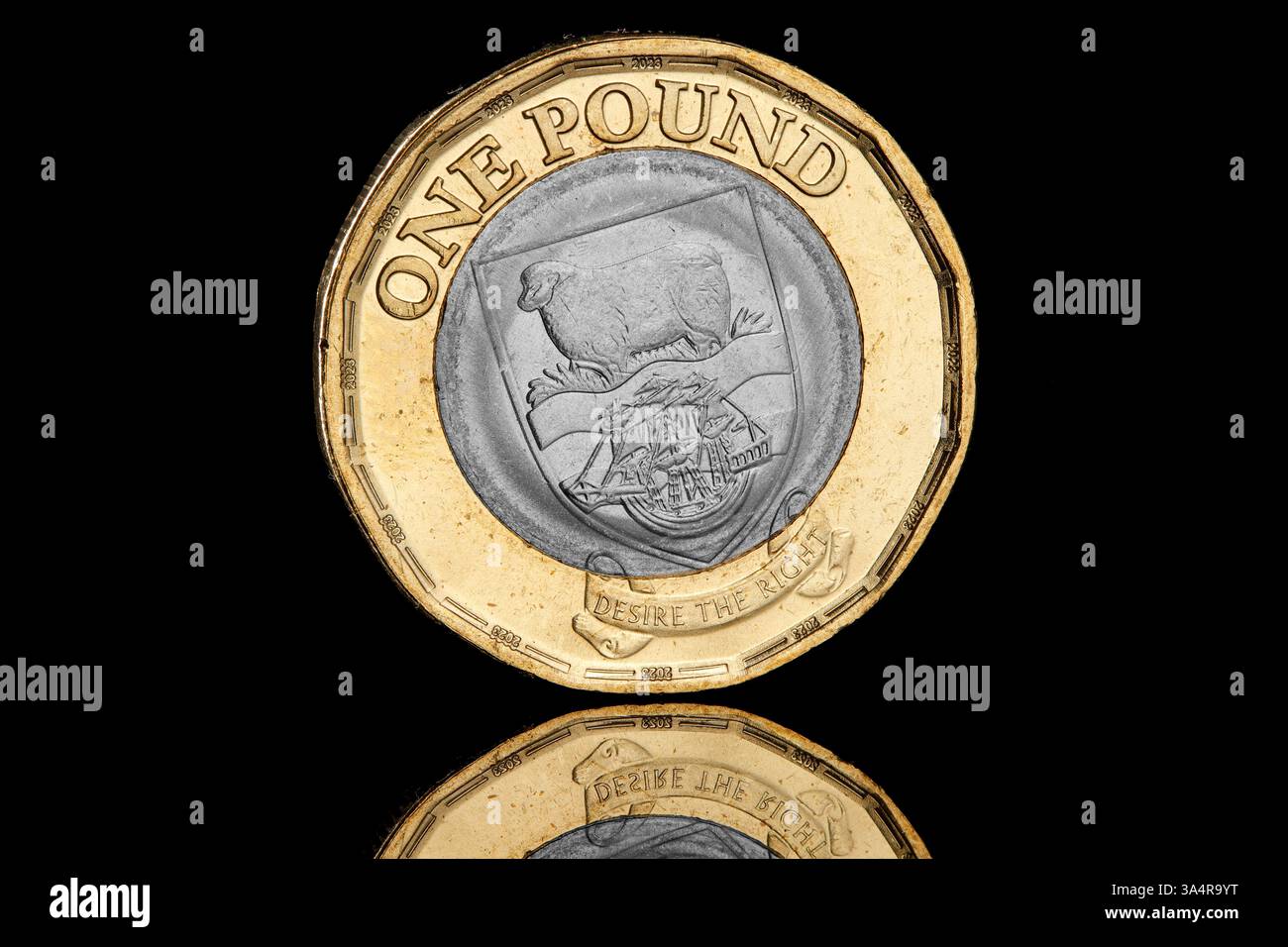The first Falkland Islands One Pound coin to feature King Charles III ...