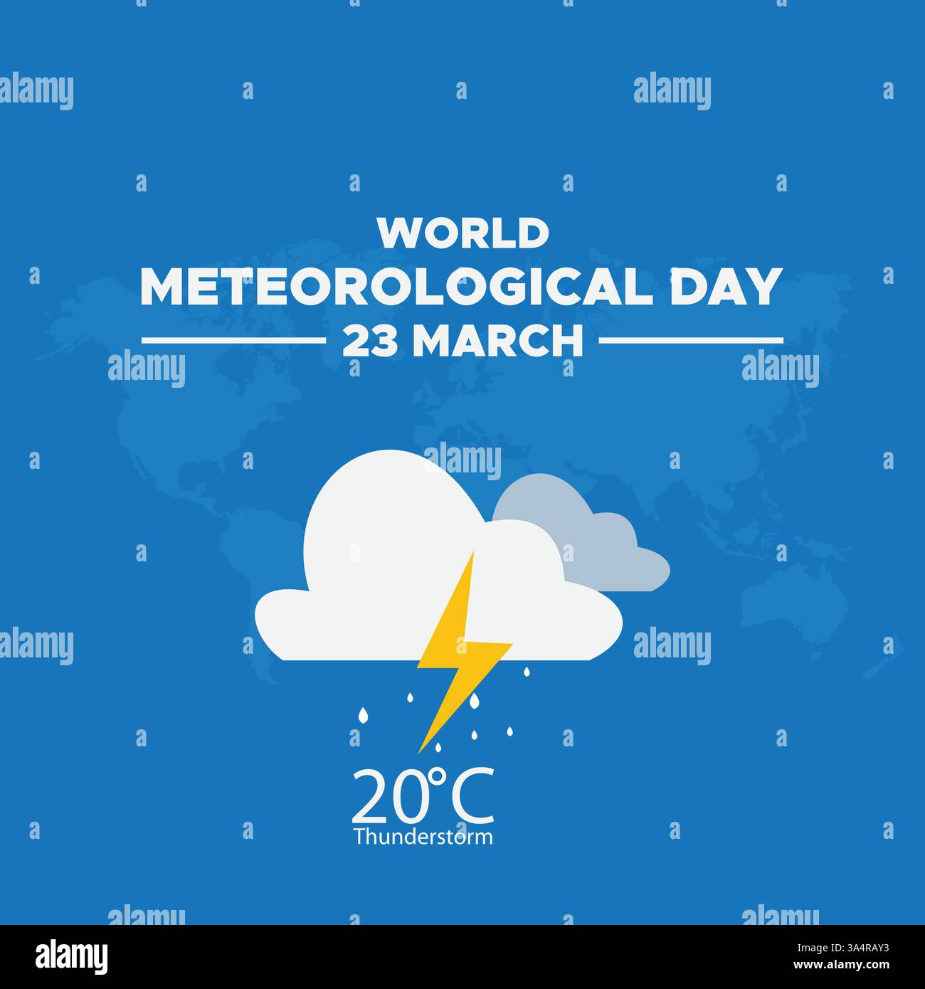 World Meteorological Day, 23rd March, banner, poster, social media post ...