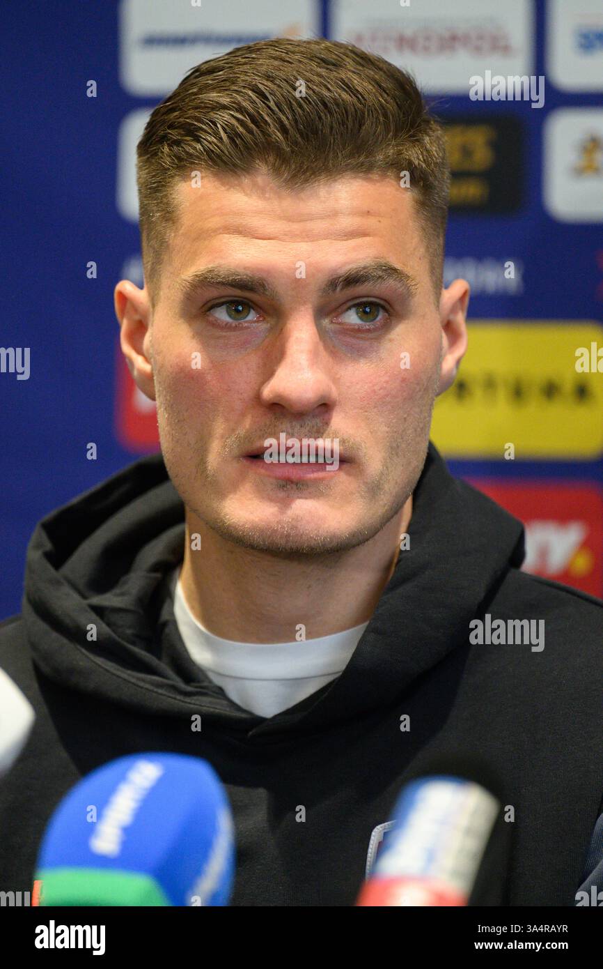Prague, Czech Republic. 19th Mar, 2025. Czech national football player ...