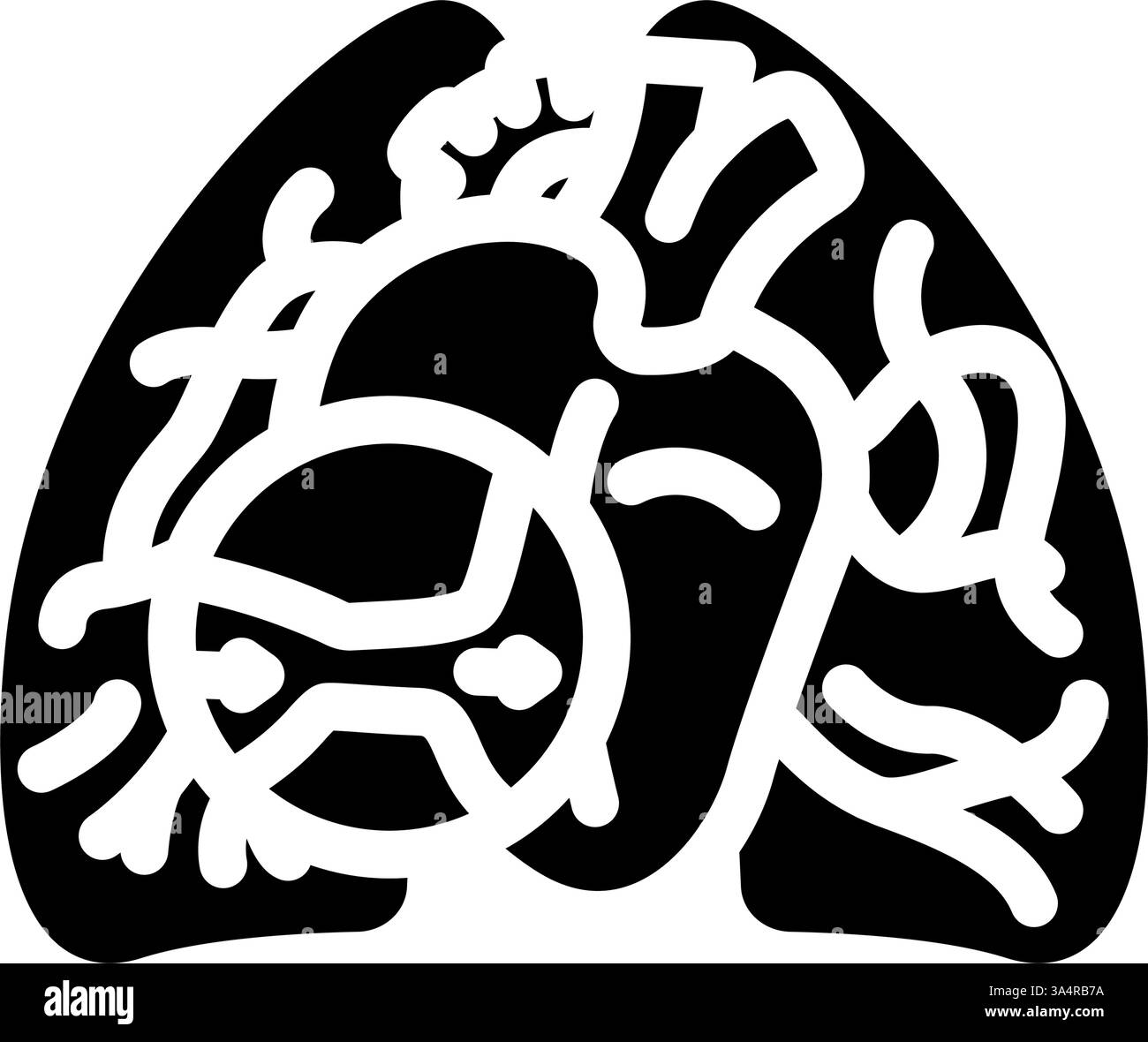 pulmonary hypertension cardiology disease glyph icon vector ...