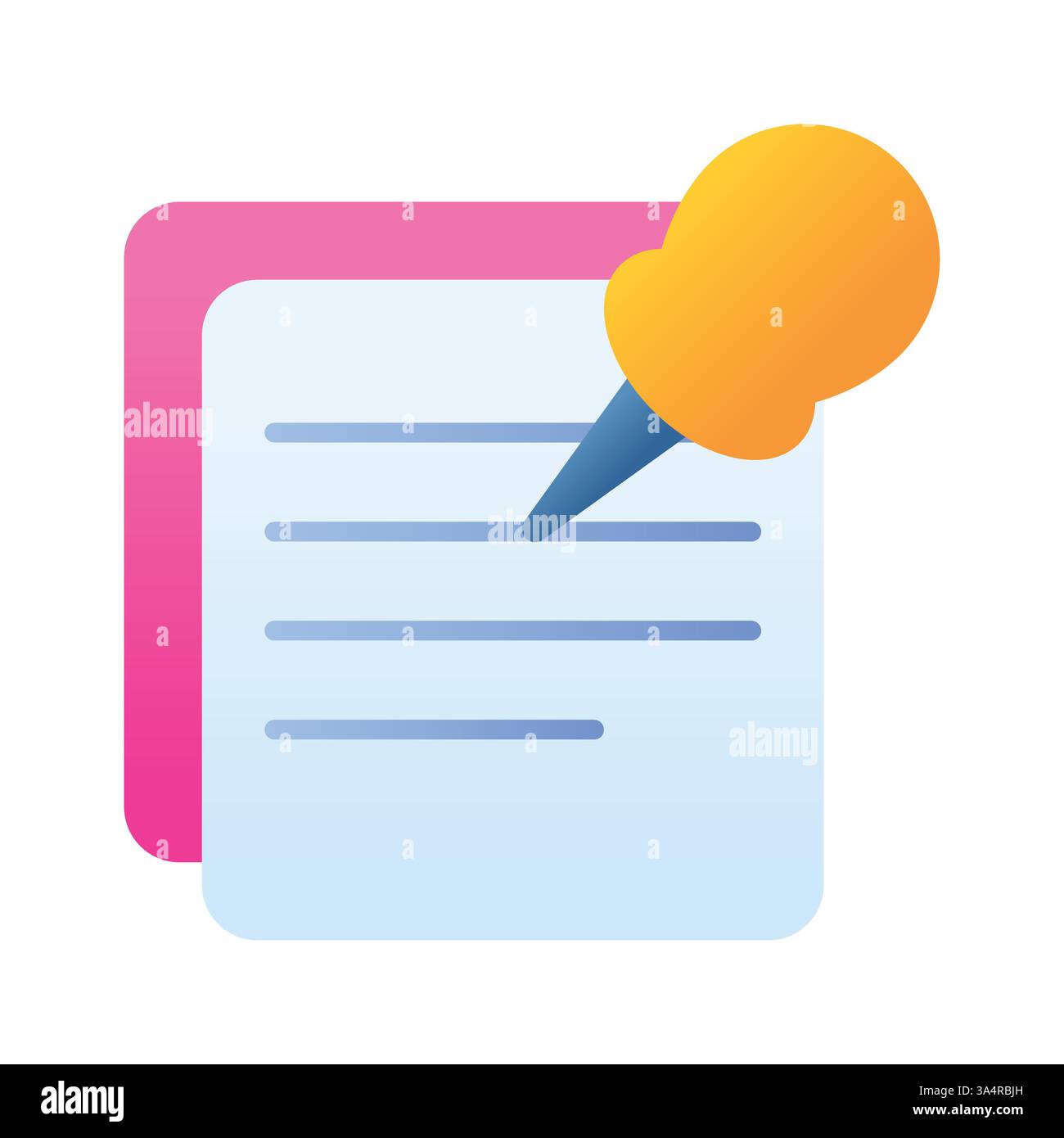 Pin notes icon, featuring a pin or tack, symbolizes reminders ...