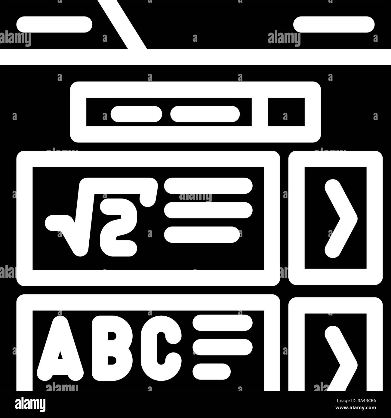 course search bar education platform glyph icon vector illustration ...