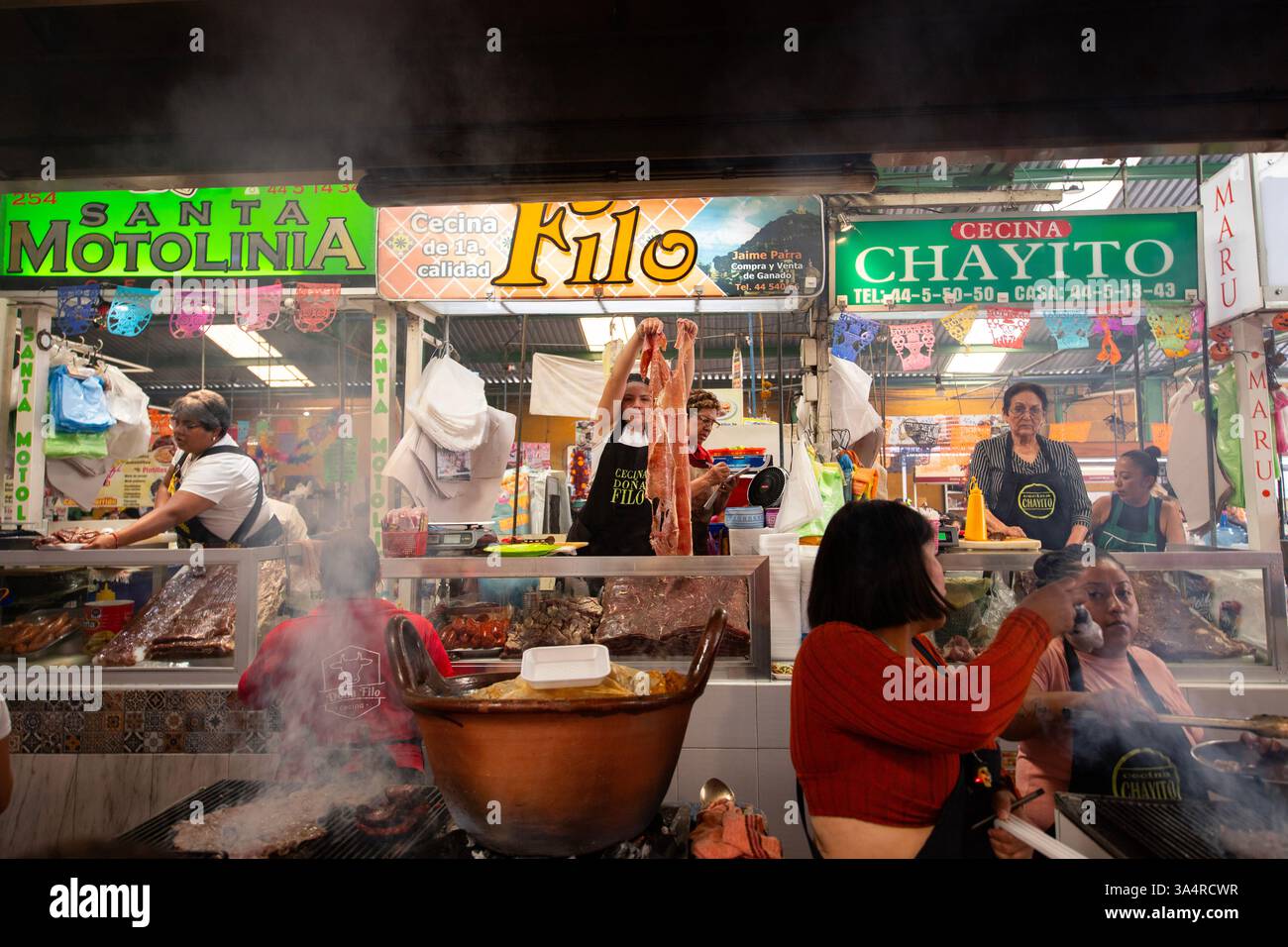 Atlixco, Puebla, Mexico; January 1, 2025: Atmosphere at the Benito Juarez market , famous for ...