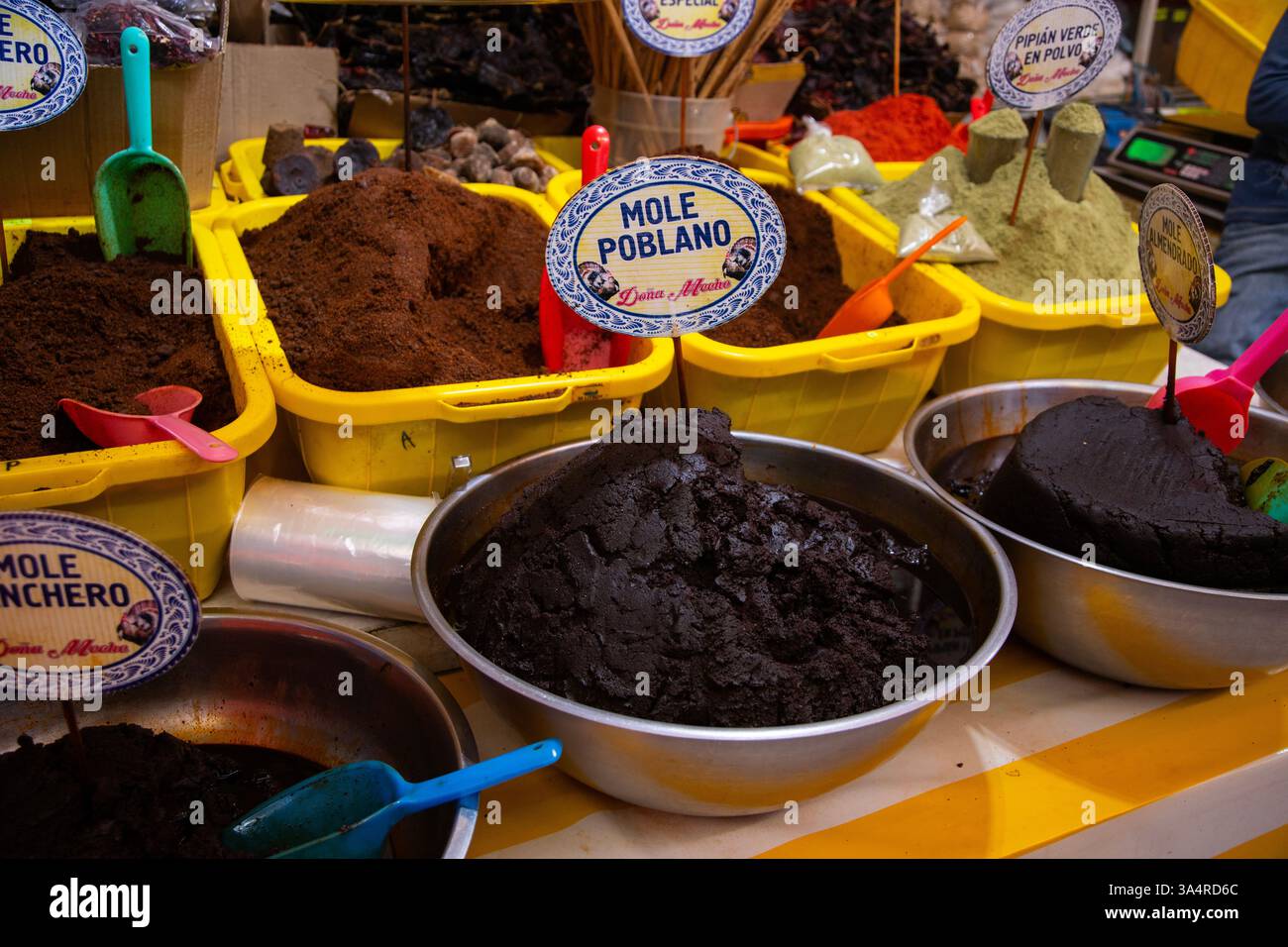Atlixco, Puebla, Mexico; January 1, 2025: Market stall selling the ...