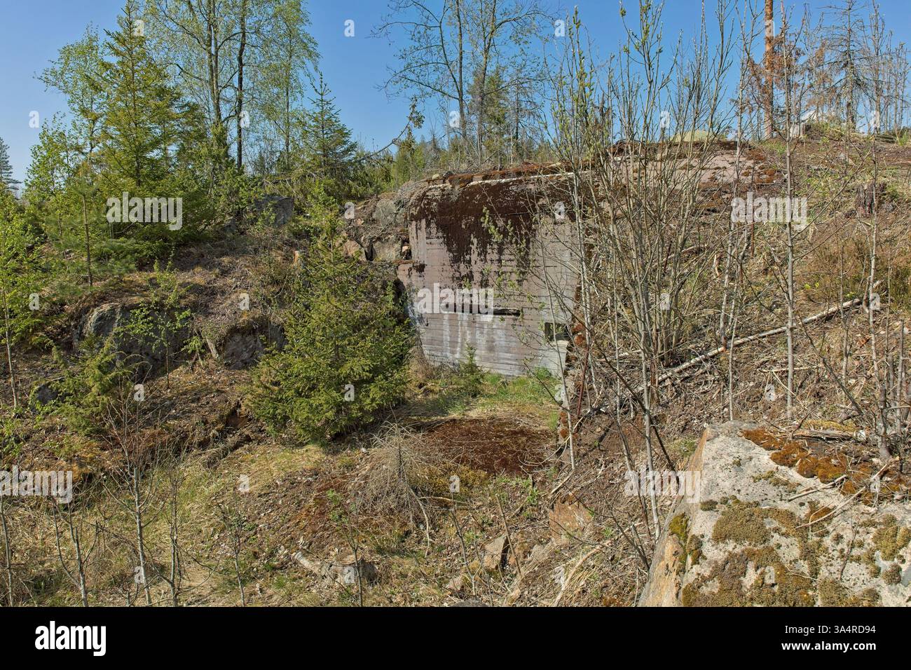 Finnish bunker B150 at Salpa Line (Salpalinja) which is a 1200 km ...