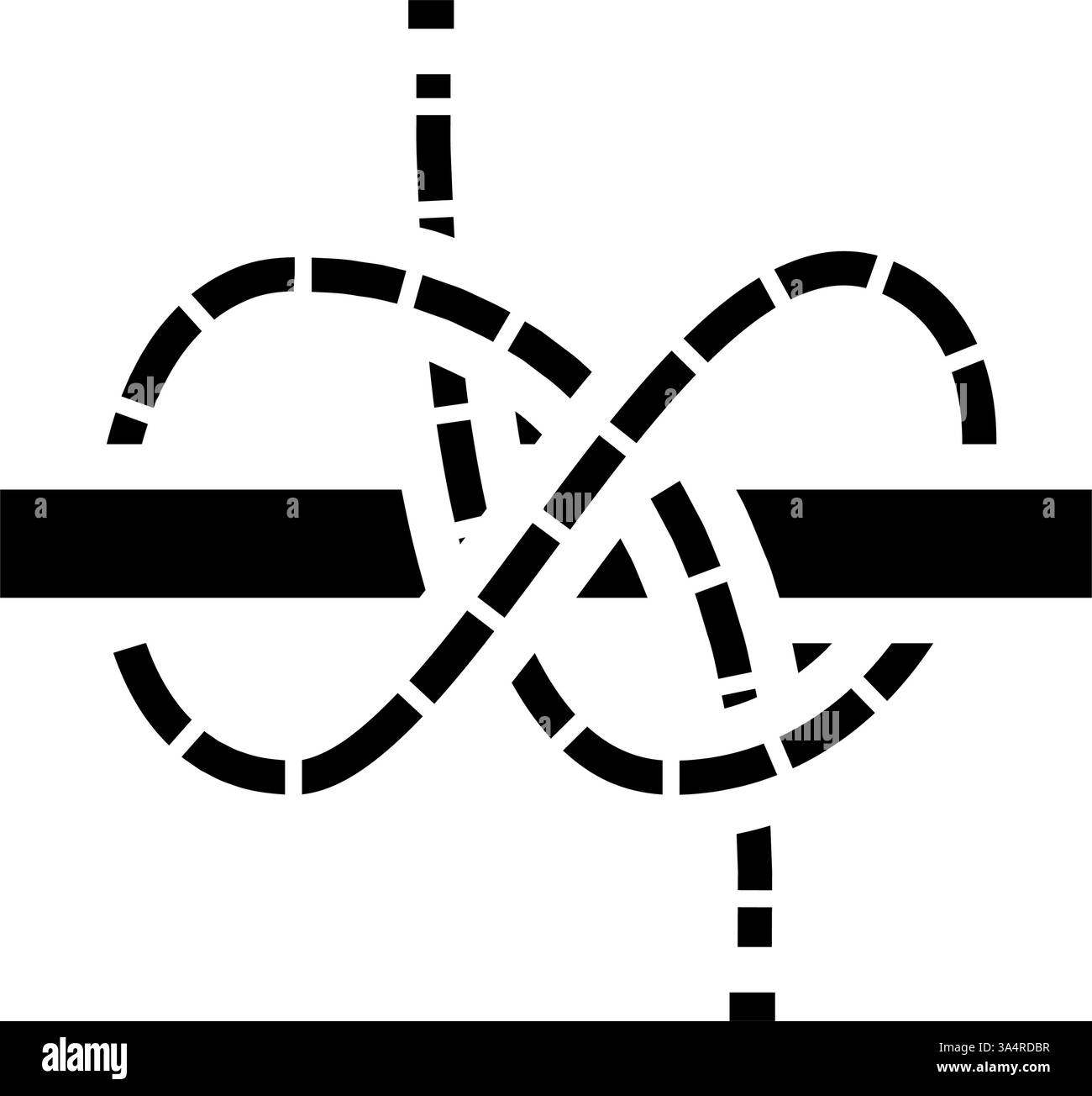 constrictor nautical knot glyph icon vector illustration Stock Vector ...