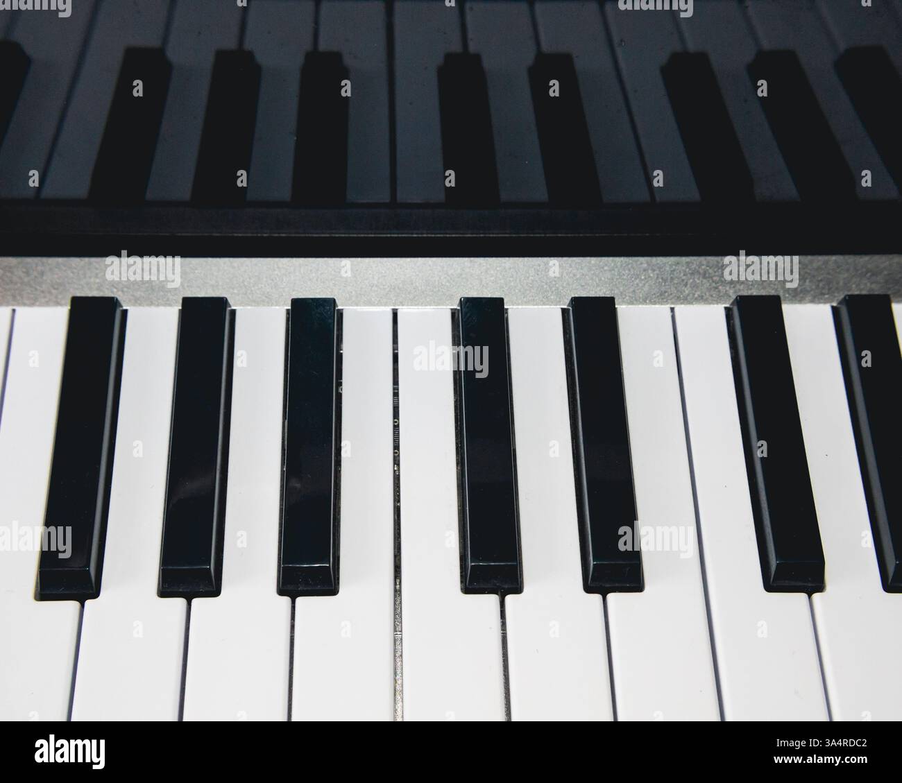 Piano Keys in Black and White Stock Photo - Alamy