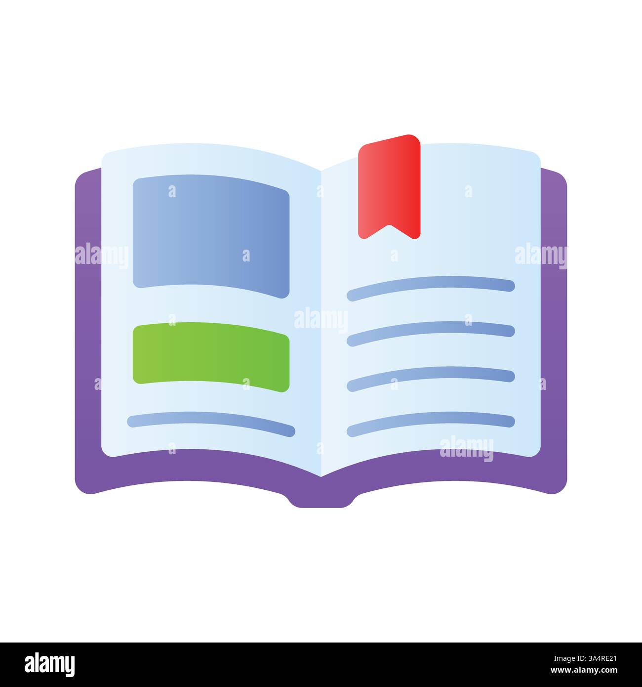 A handy icon of open book denoting knowledge, education and literature ...