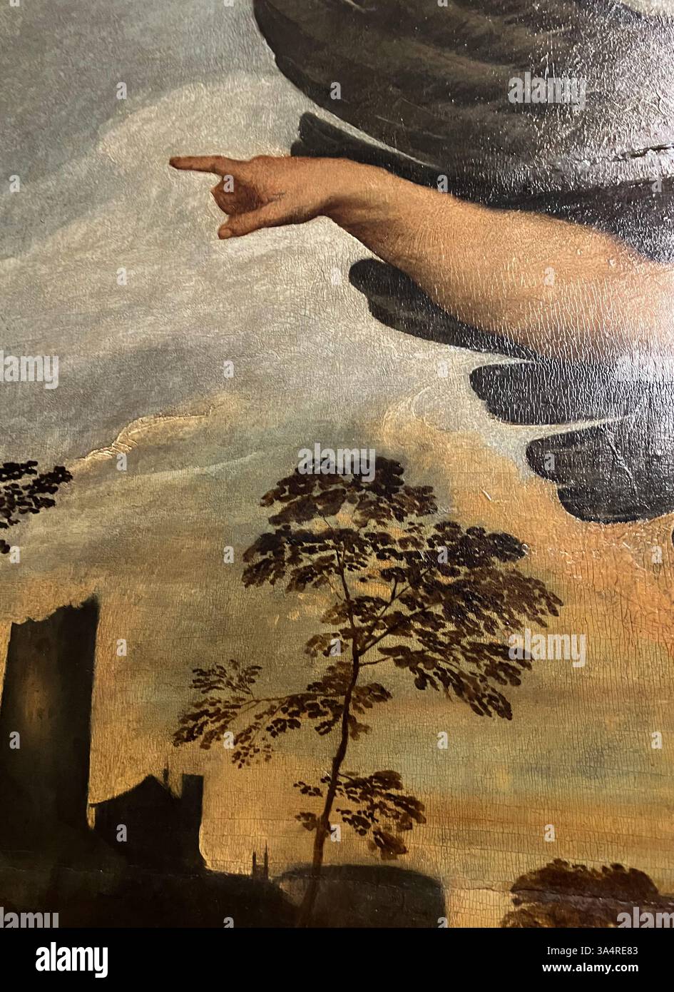 Detail of the painting by Tiziano Vecellio "The Archangel Raphael and ...