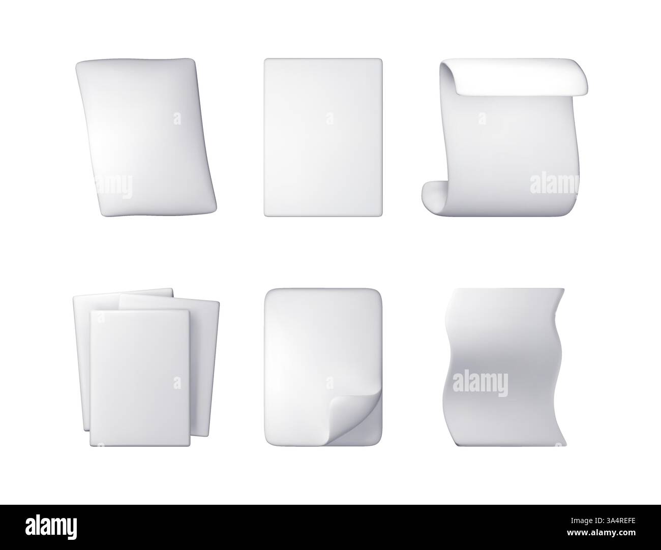 Realistic paper pages mockup Cut Out Stock Images & Pictures - Alamy