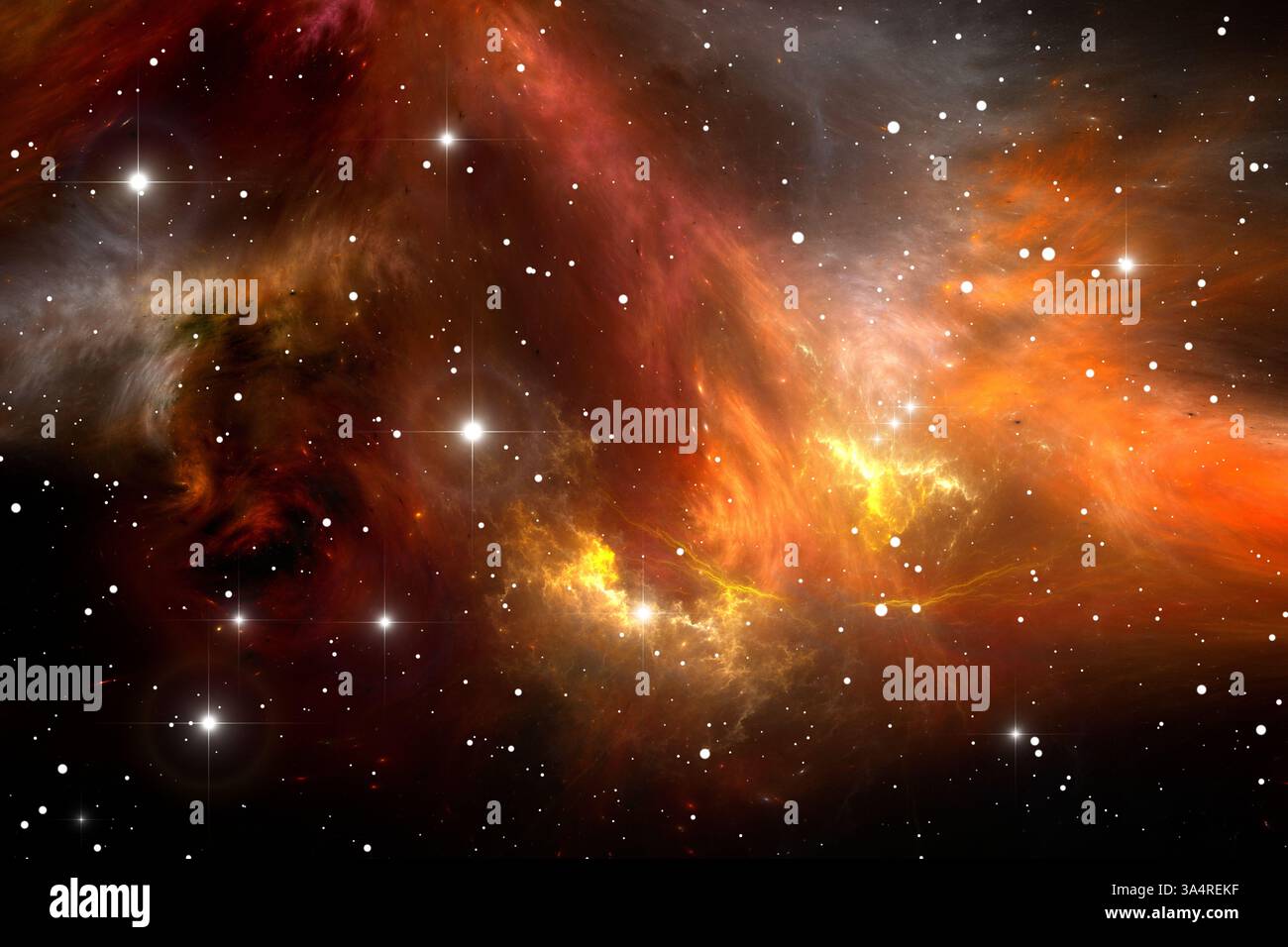 Red space nebula, for use with projects on science, research, and ...